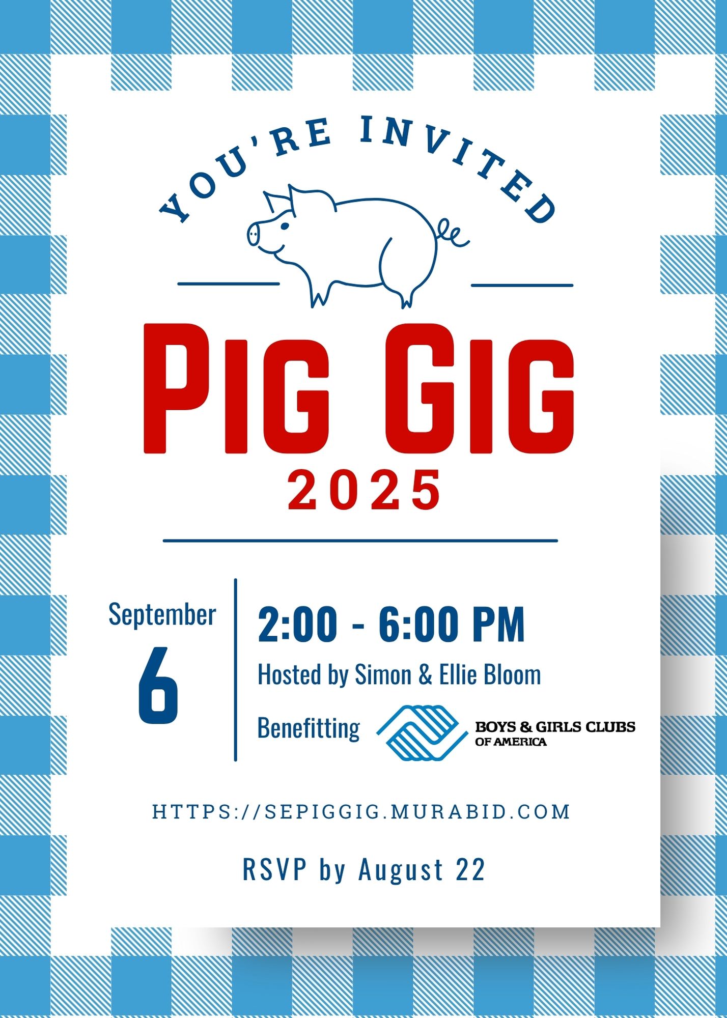 Simon & Ellie hosting annual Pig Gig September 6th! - Bloom Parham, LLP